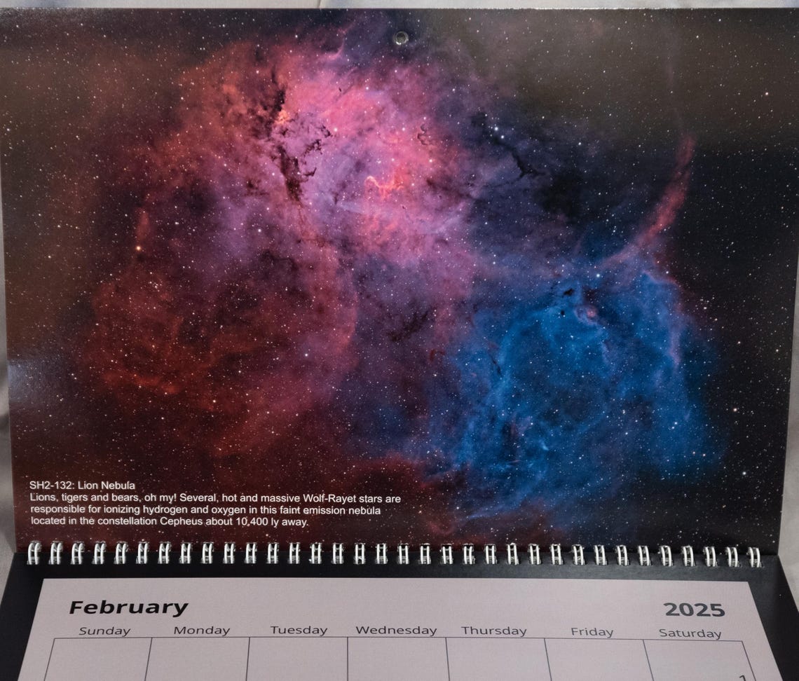 2025 Space Calendar | Astrophotography | Galaxy & Space, Unique ...