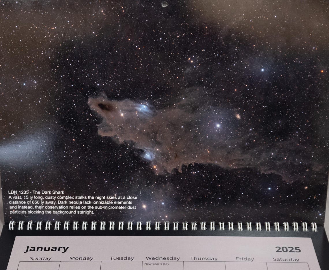 2025 Space Calendar | Astrophotography | Galaxy & Space, Unique ...