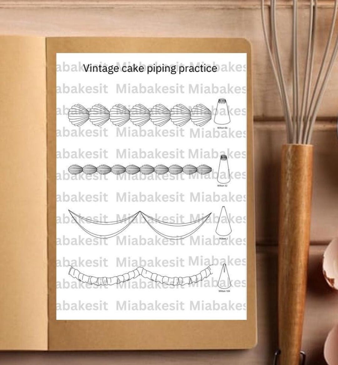 Buttercream Piping Practice for Vintage or Romantic Cakes, Instant ...