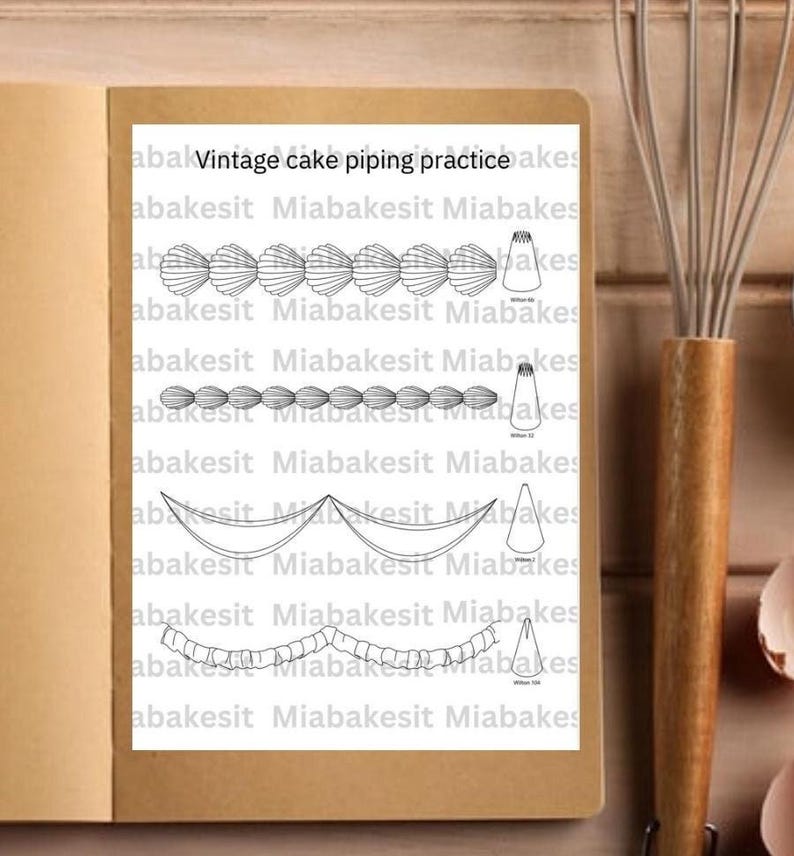 Buttercream Piping Practice for Vintage or Romantic Cakes, Instant ...