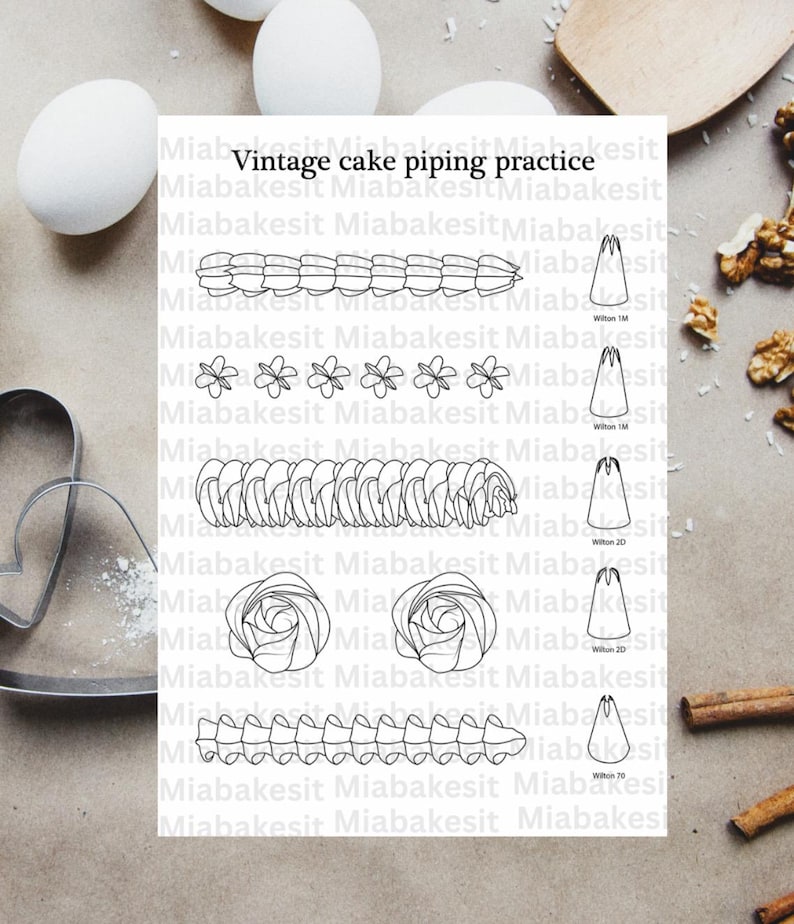 Buttercream Piping Practice for Vintage or Romantic Cakes, Instant ...
