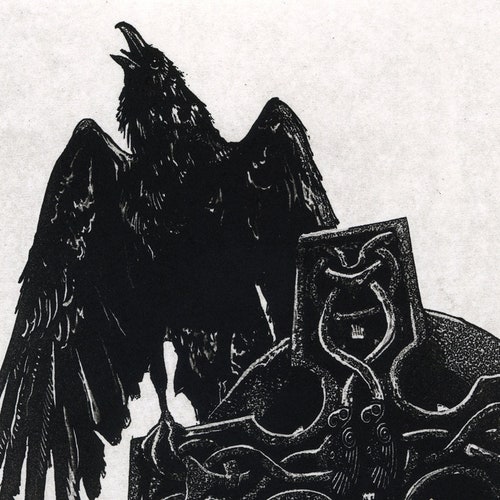 Wall Art Raven Artwork Raven Crow Plague Doctor Etching Etsy