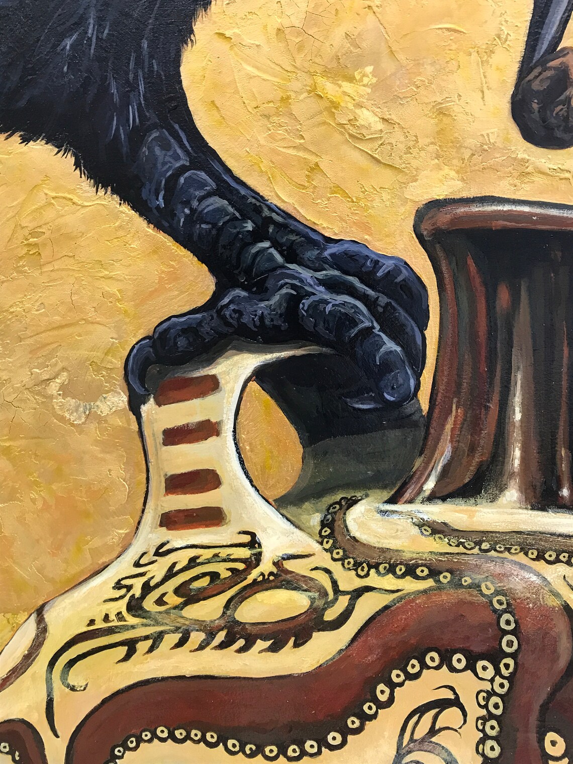 Aesop Fables, the Crow and the Pitcher of Water, Original Painting ...