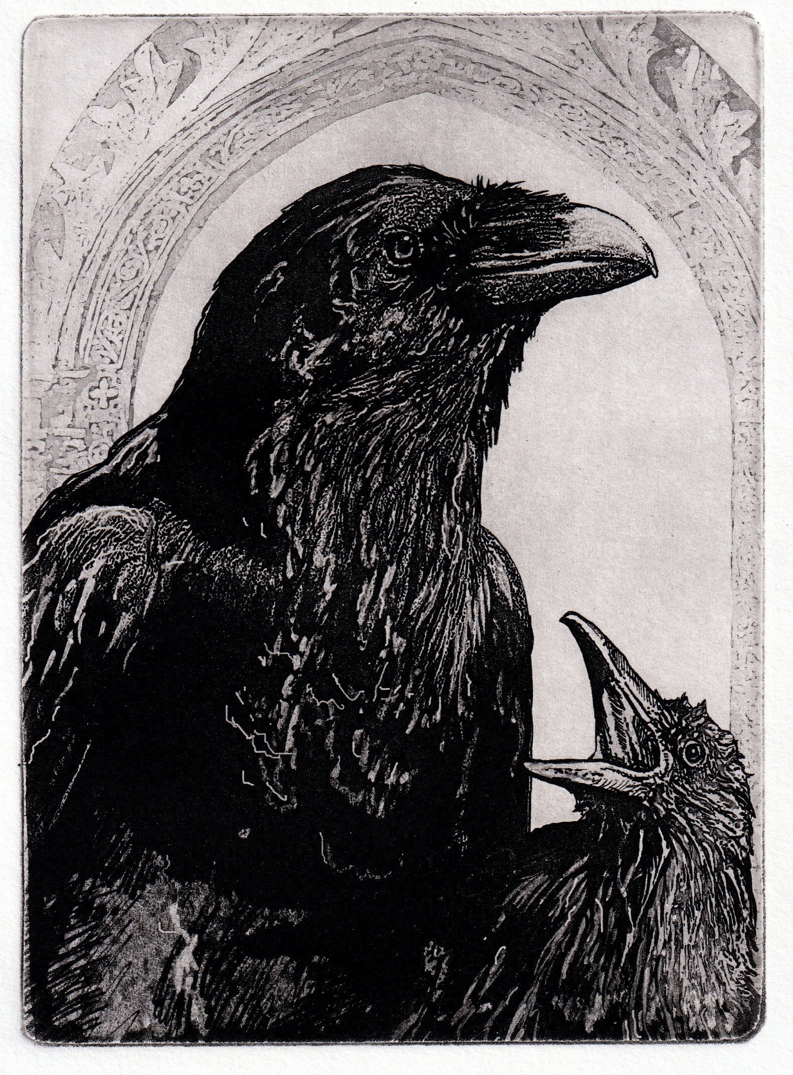 Wall Art Raven Artwork Raven Crow Madonna and Child - Etsy