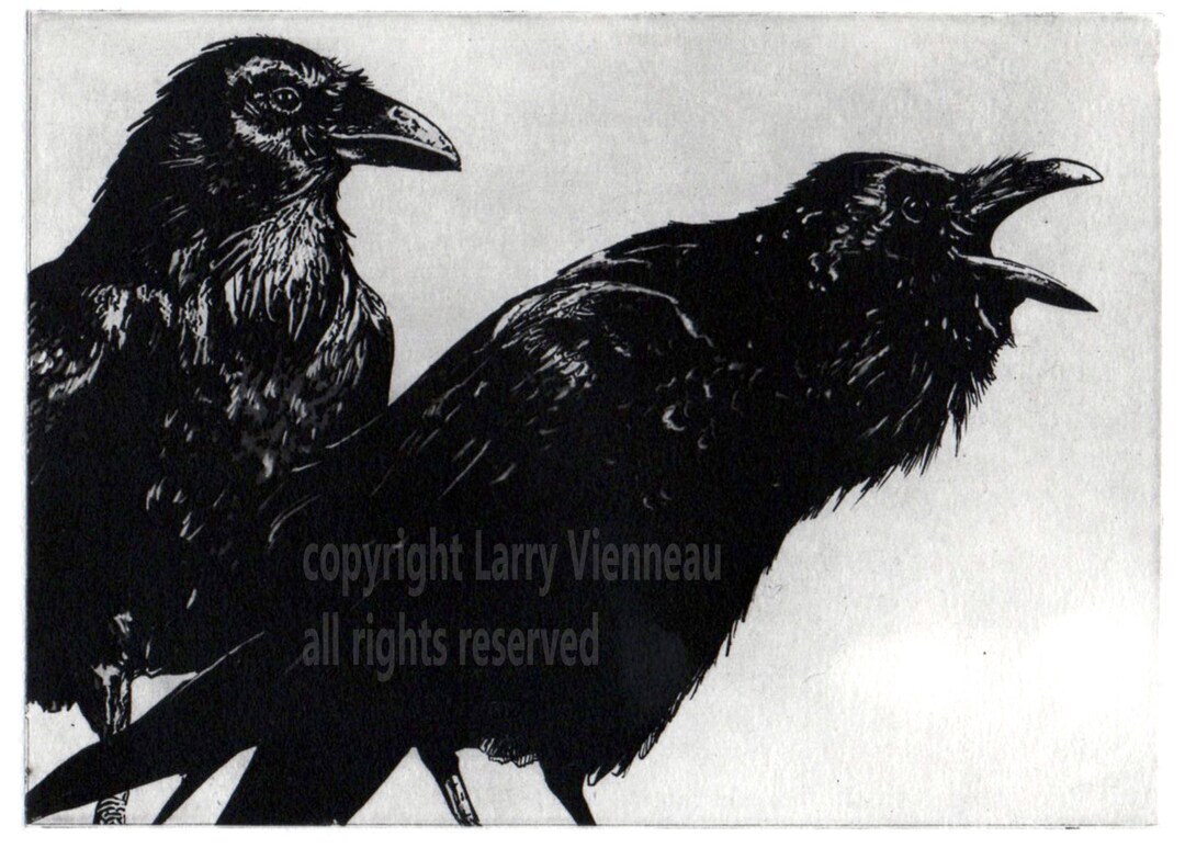 Holidays Wall Art, Raven Artwork , Raven, Crow, Black Bird, Mythology ...