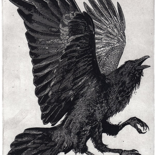 Three Legged Crow - Etsy