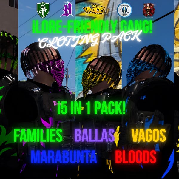 Fivem Clothing Gang Pack - Etsy