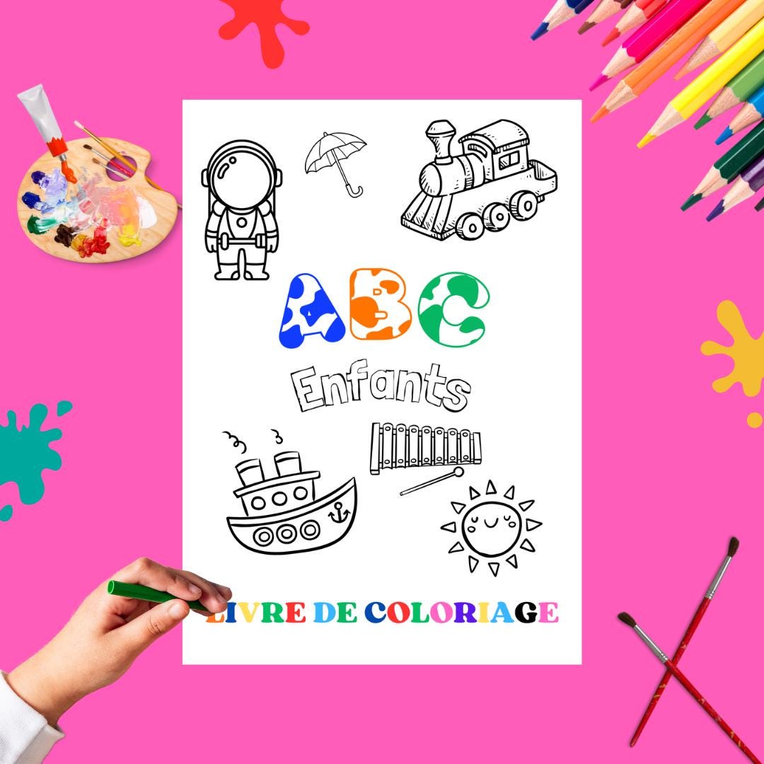 Livre De Coloriage Imprimable ABC : Apprenez L'alphabet Français Avec ...