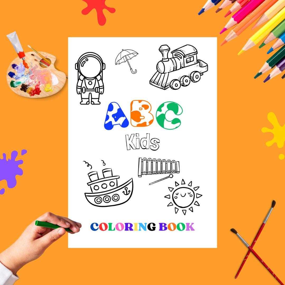 ABC Printable Coloring Ebook: Learn the English Alphabet With Fun ...