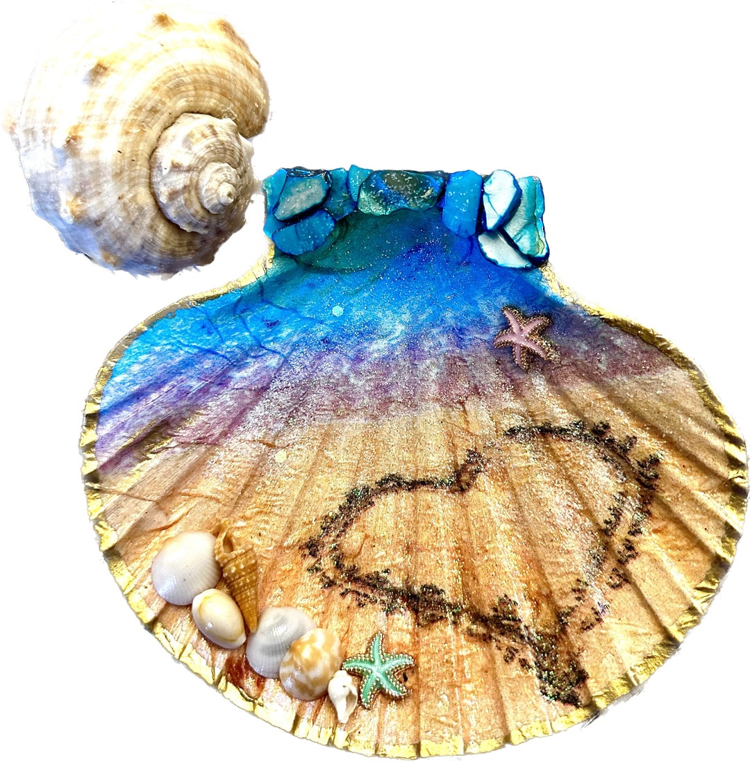 Ocean Love & Valentine Shells- Beach Life! X-large Scallop Shell ...