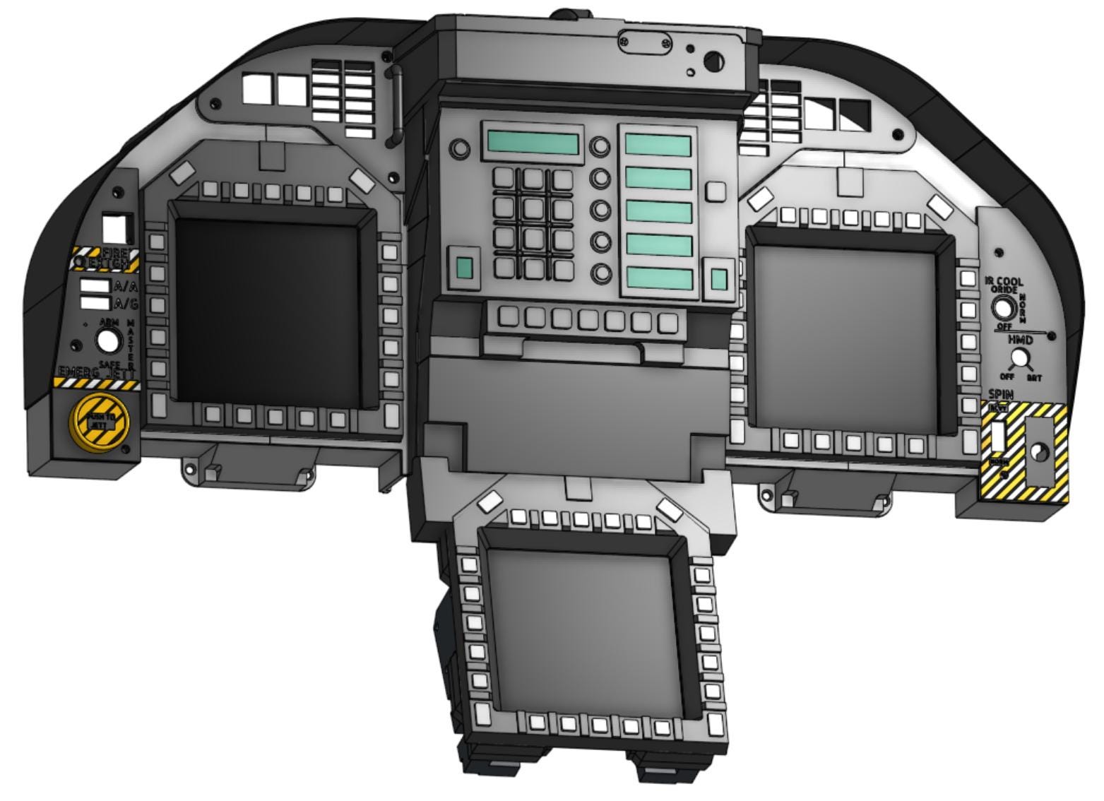 1:1 F/A-18 Simpit Front Section - 3D Print File (STL) Compatible ...