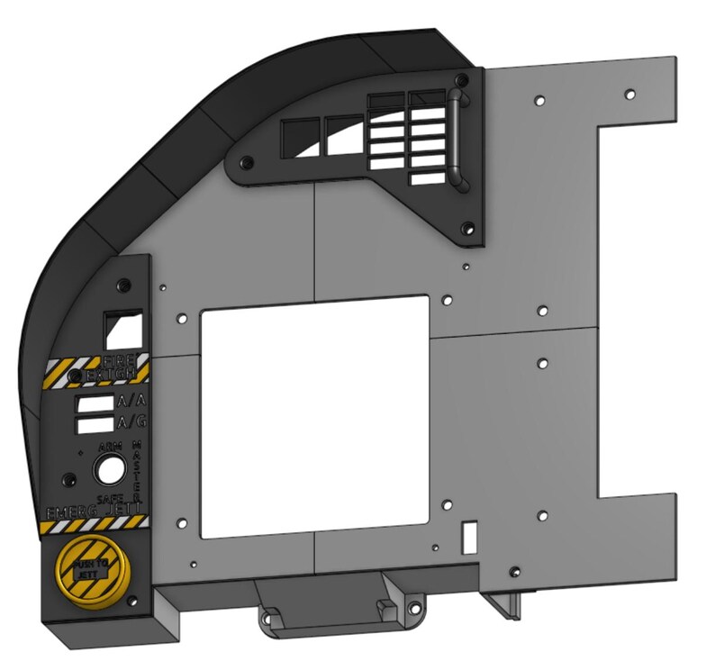 1:1 F/A-18 Simpit Front Left Section 3D Print File STL Compatible ...