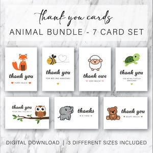 Thank You - Animal Puns Bundle - Printable Cards - Etsy