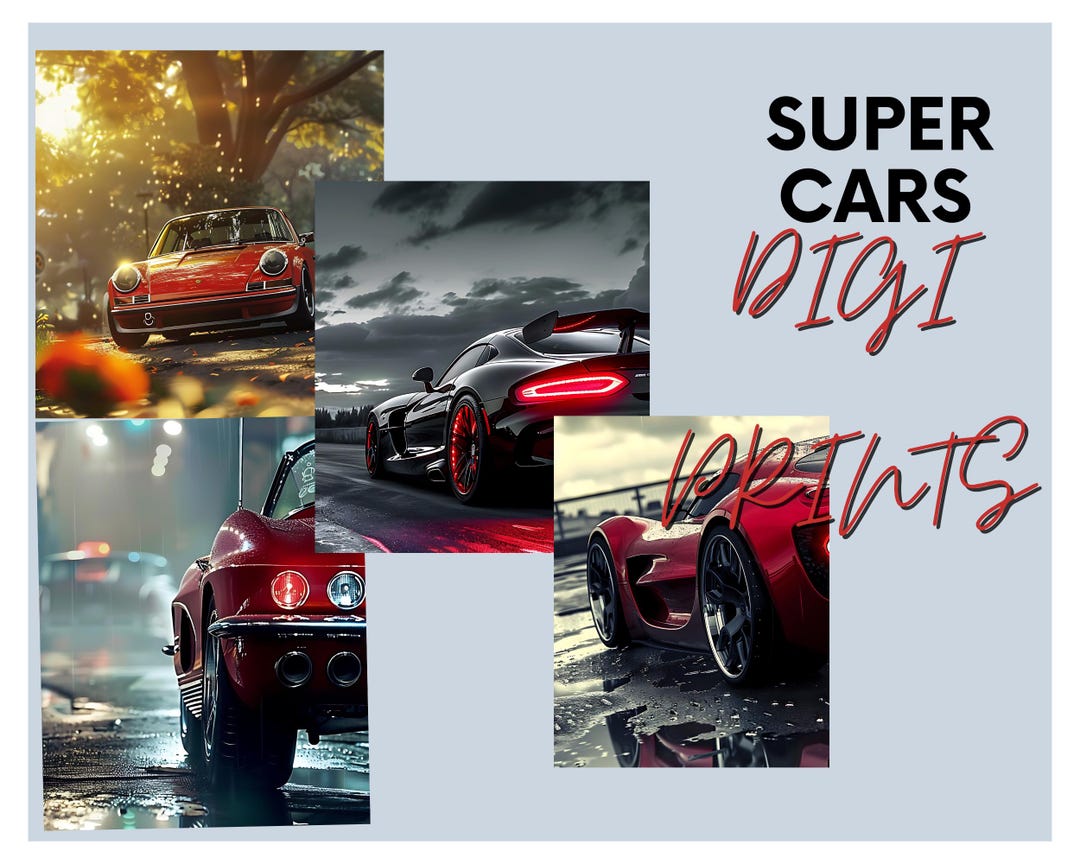 Super Car Posters, Sports Car Prints, Posters, Digital Download Files ...