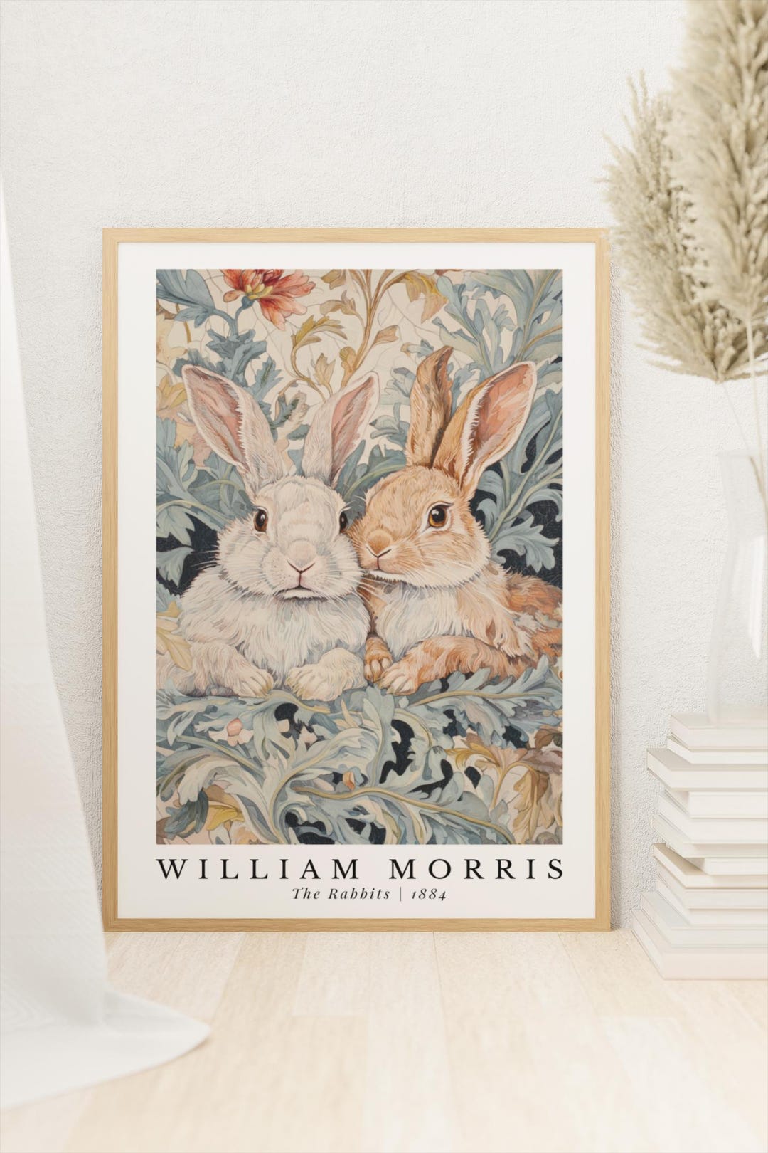 William Morris Rabbits Print: Botanical Gallery Wall Art (digital ...