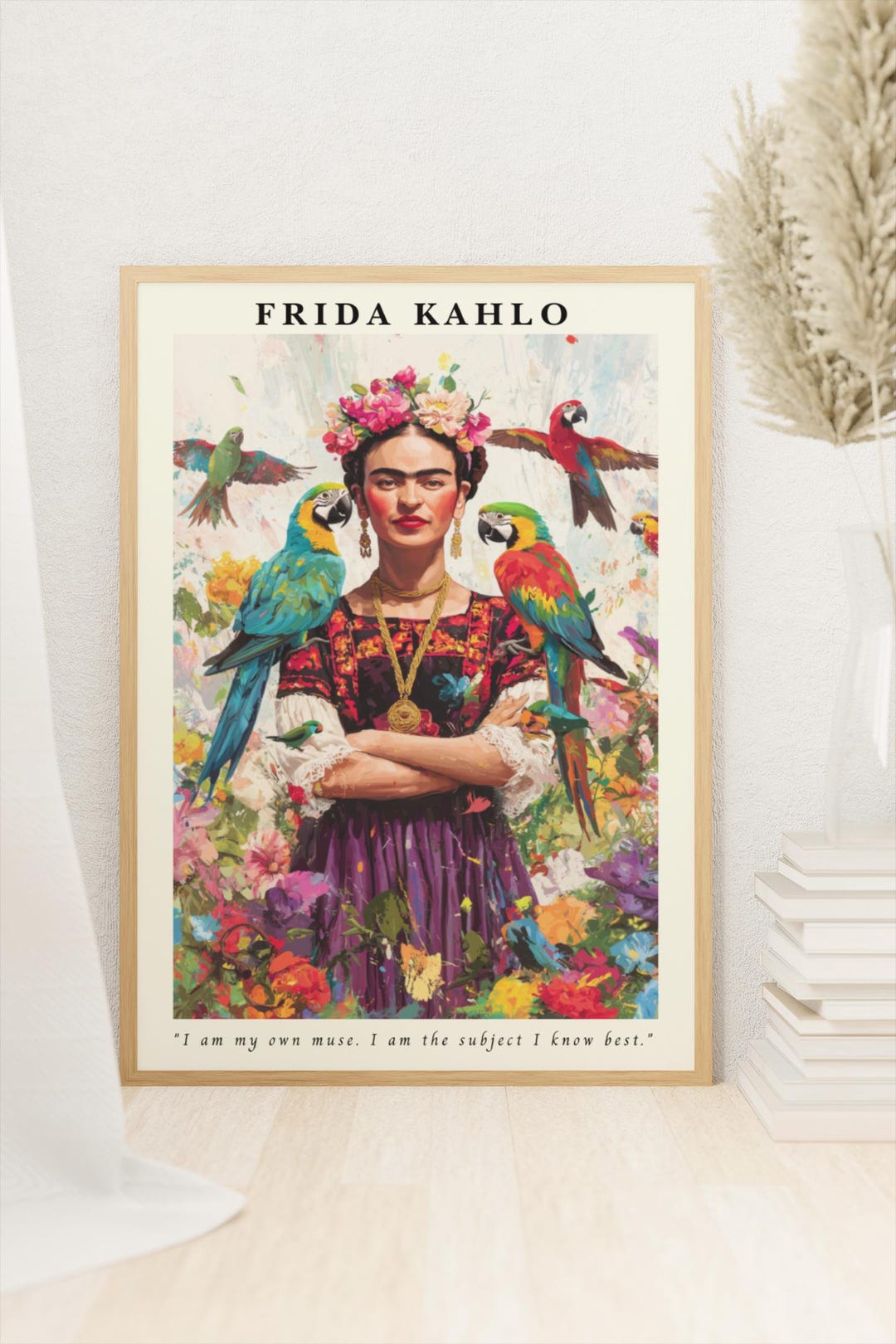 Frida Kahlo Birds and Flowers Poster, Frida Kahlo Print, Unique Poster ...
