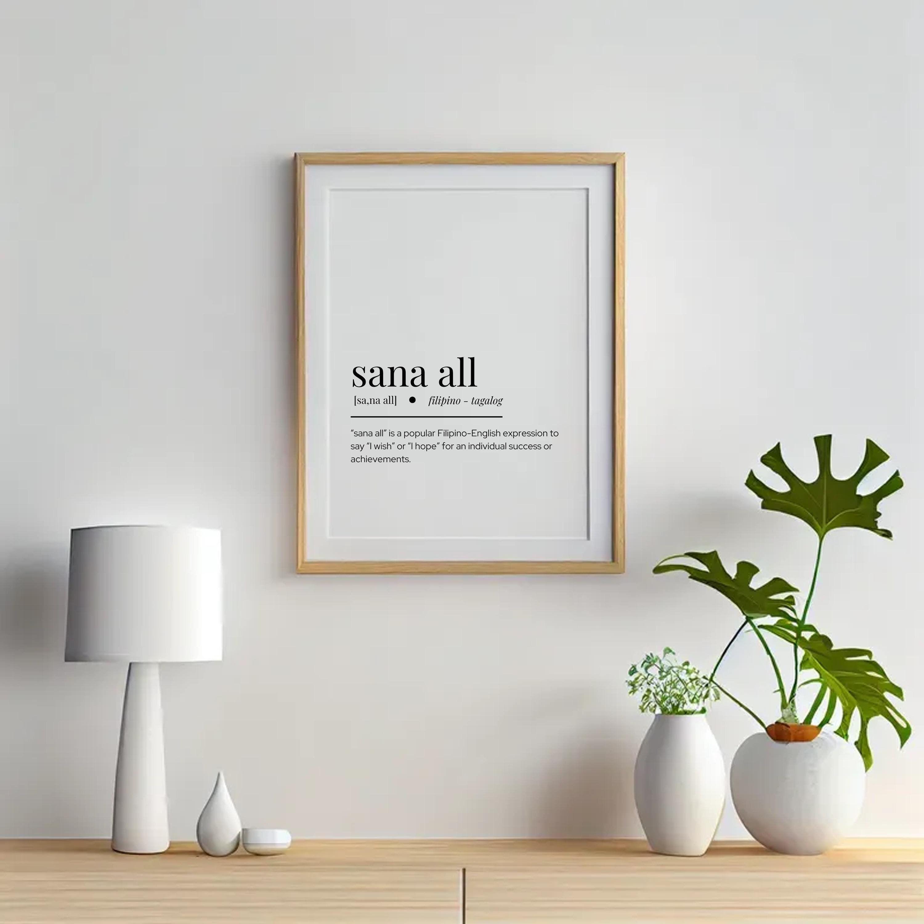 Filipino Saying Print, Sana All Definition (digital Download) - Etsy
