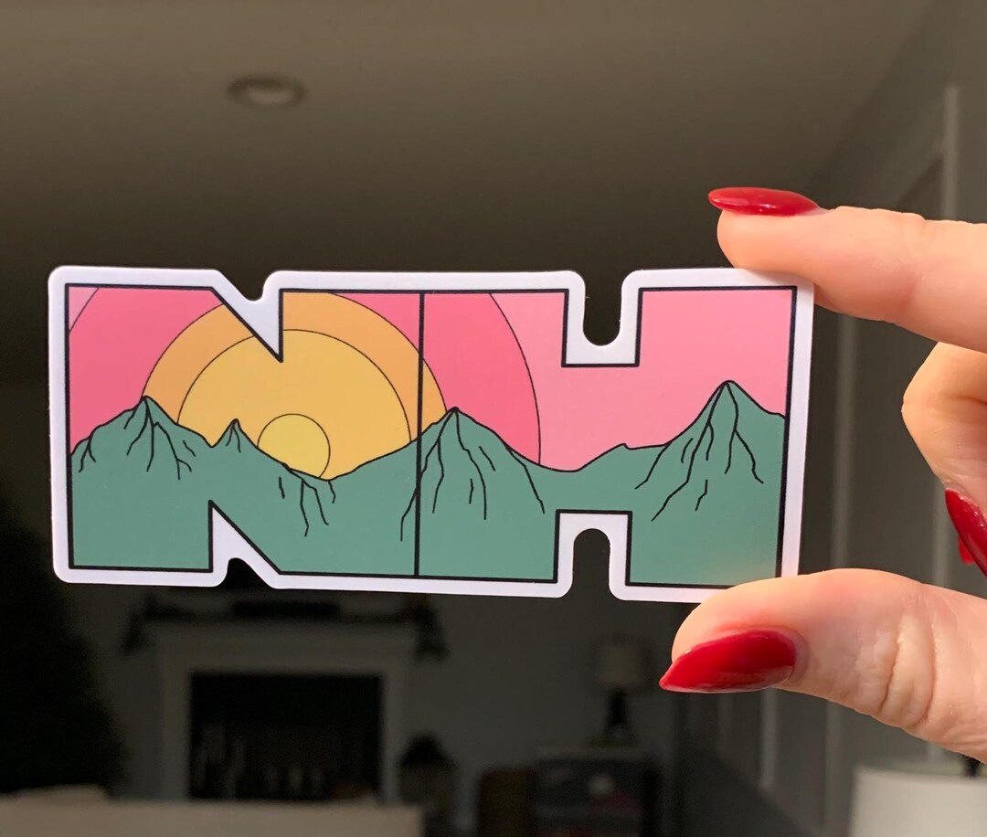 New Hampshire Sticker Water Bottle/ Laptop/ Notebook Sticker Sunrise ...