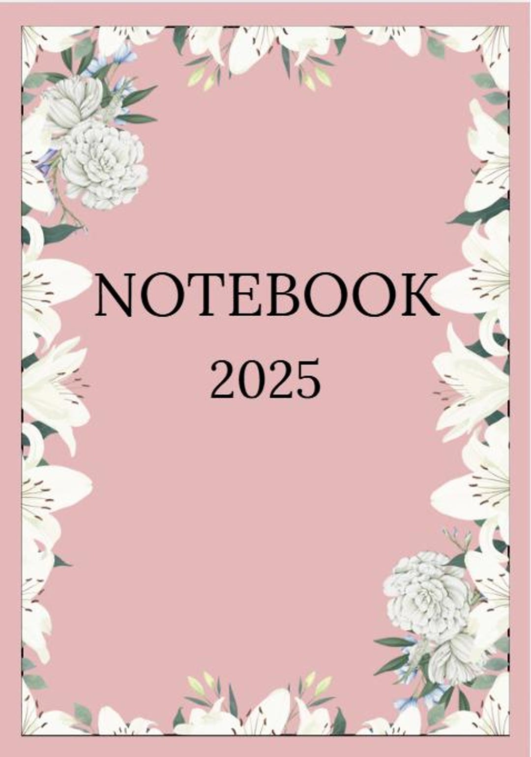 Notebook for 2025, Simple Notebook, 2025 Notebook 25 Pages - Etsy UK