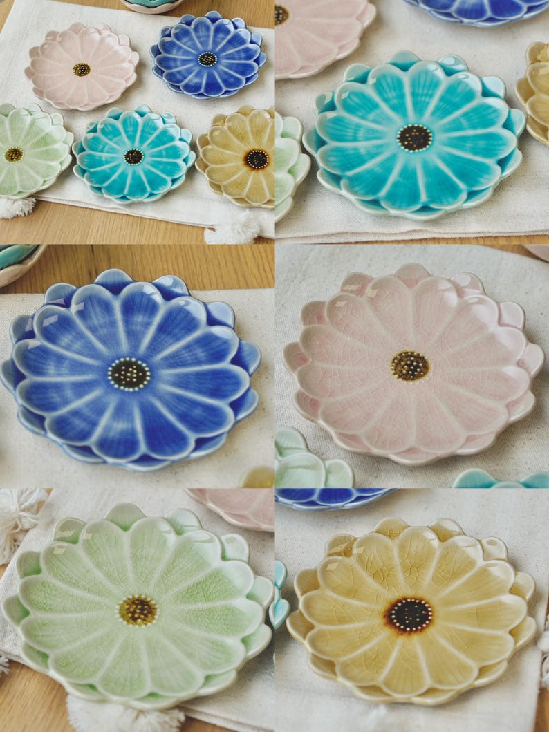 Handmade Daisy Trinket Dish: Japanese Mini Plate & Bowl - Etsy