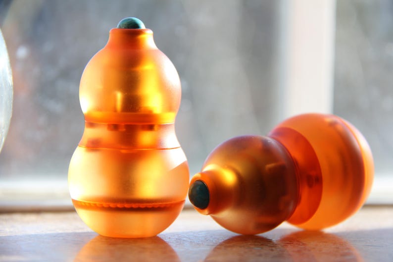 Amber Orange 4-in-1 Gourd Fidget Toy – Magnetic EDC Stress Relief ...