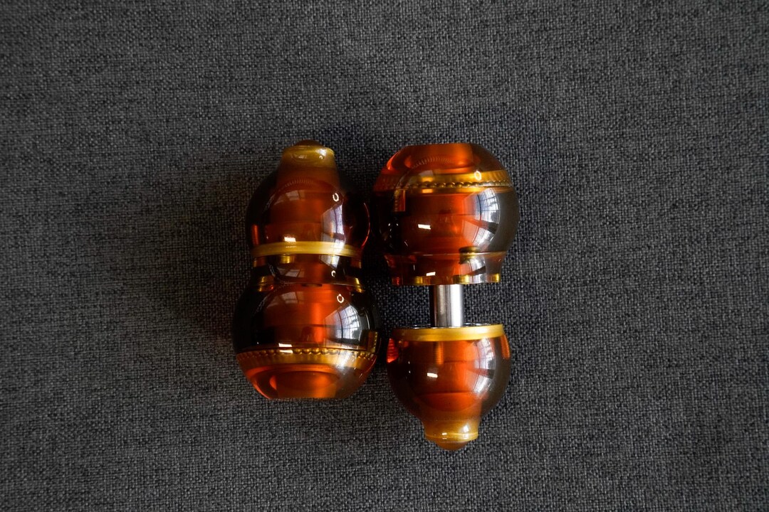Amber Orange 4-in-1 Gourd Fidget Toy – Magnetic EDC Stress Relief ...
