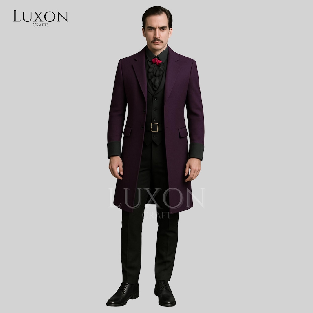 Purple Victorian Gothic Tailcoat | Handmade Steampunk Vampire Coat - Etsy