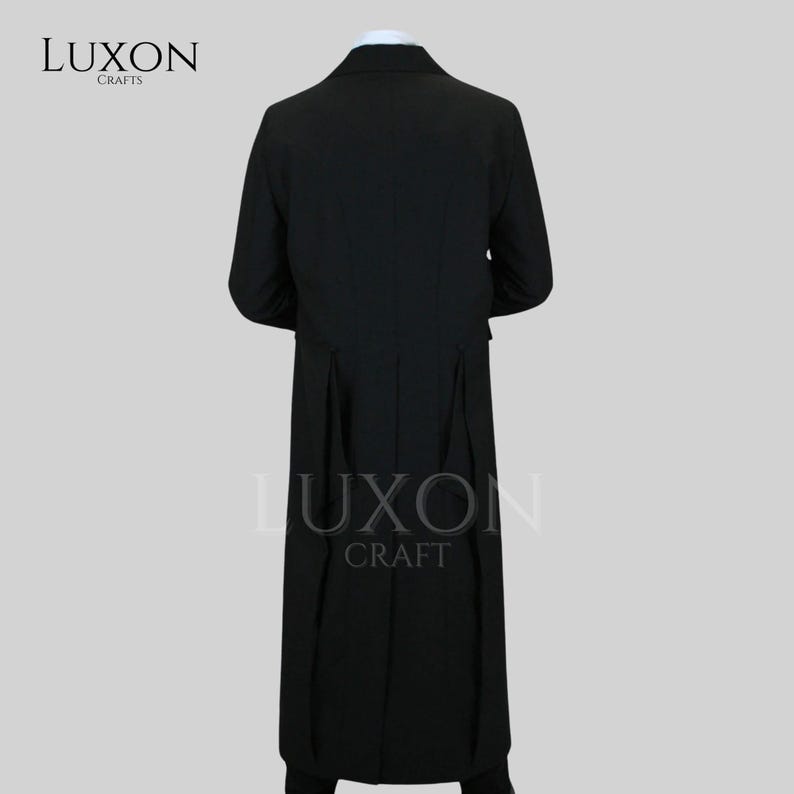 Tombstone Black Frock Coat: Western Reenactment Victorian Tailcoat ...
