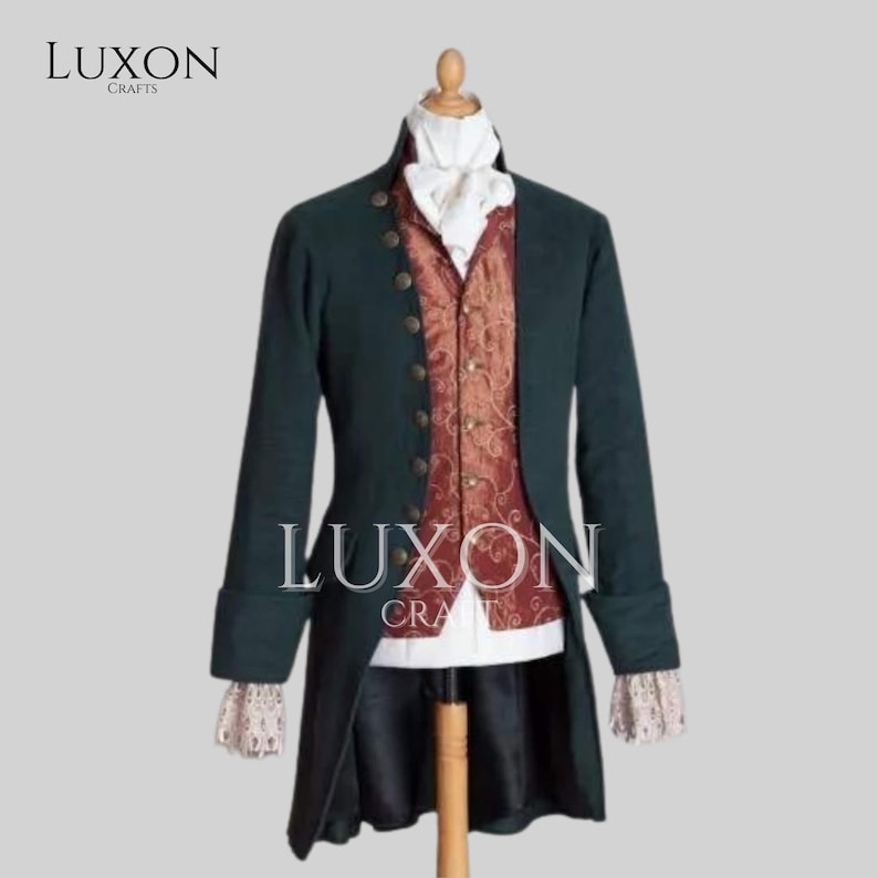 Green Georgian Frock Coat | 18th Century Men’s Costume | Colonial ...