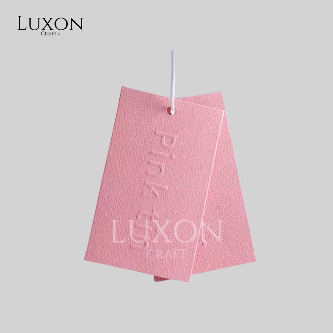 Custom Embossed Logo Hang Tags: Luxury Branding for Clothing & Gifts - Etsy