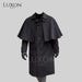 Men's Black Wool Inverness Cape Coat - Victorian Overcoat With ...