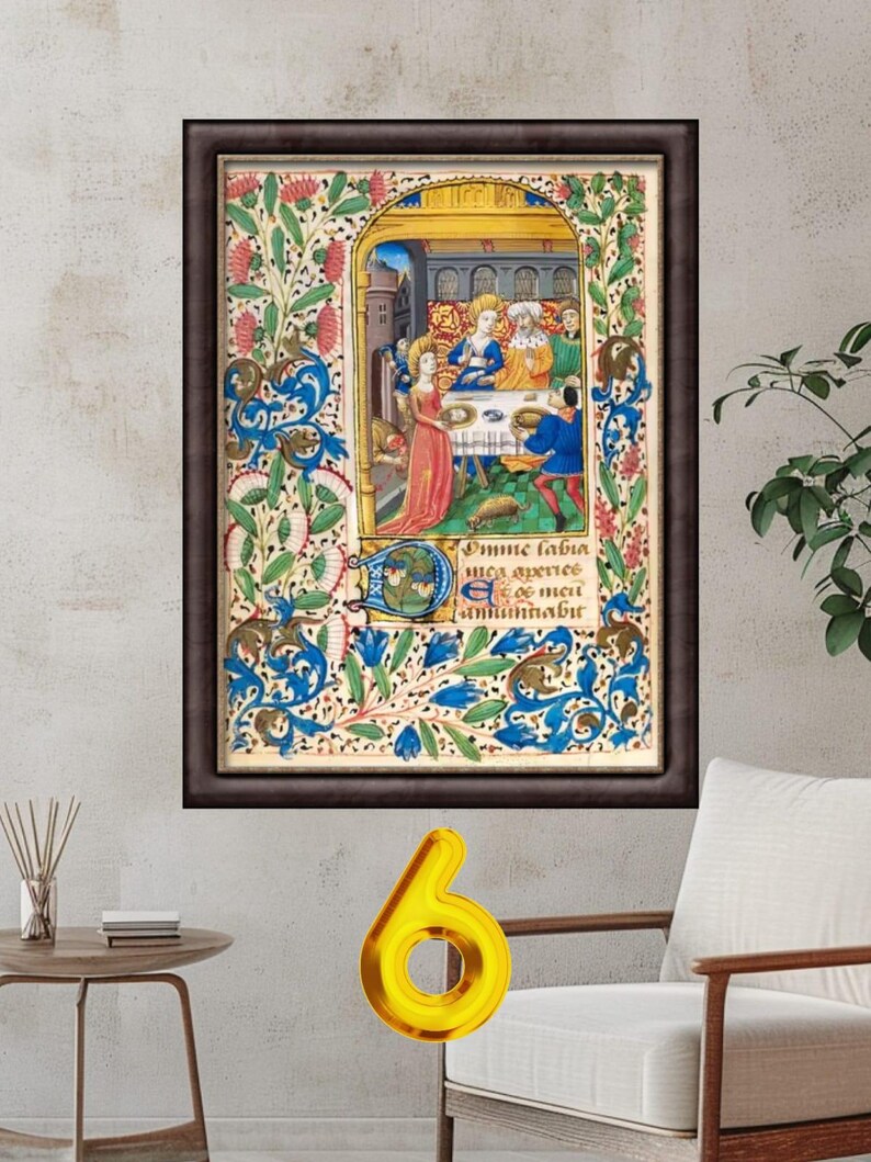 Illuminated Manuscript Wall Art | Medieval Gothic Print | Ancient ...
