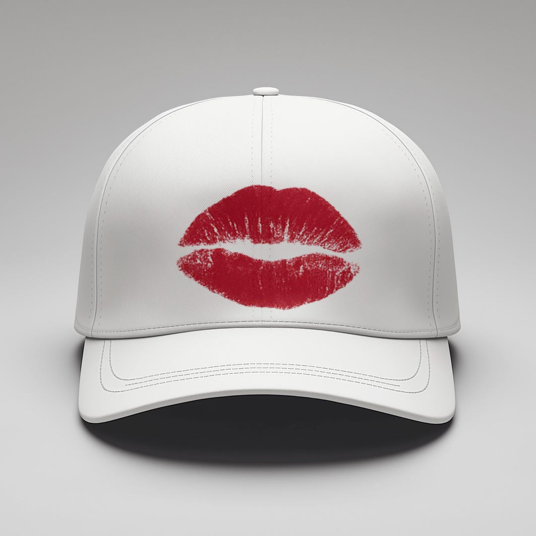 Lips Cap Women – Baseball Cap With Embroidery – Gift Idea – Adjustable ...