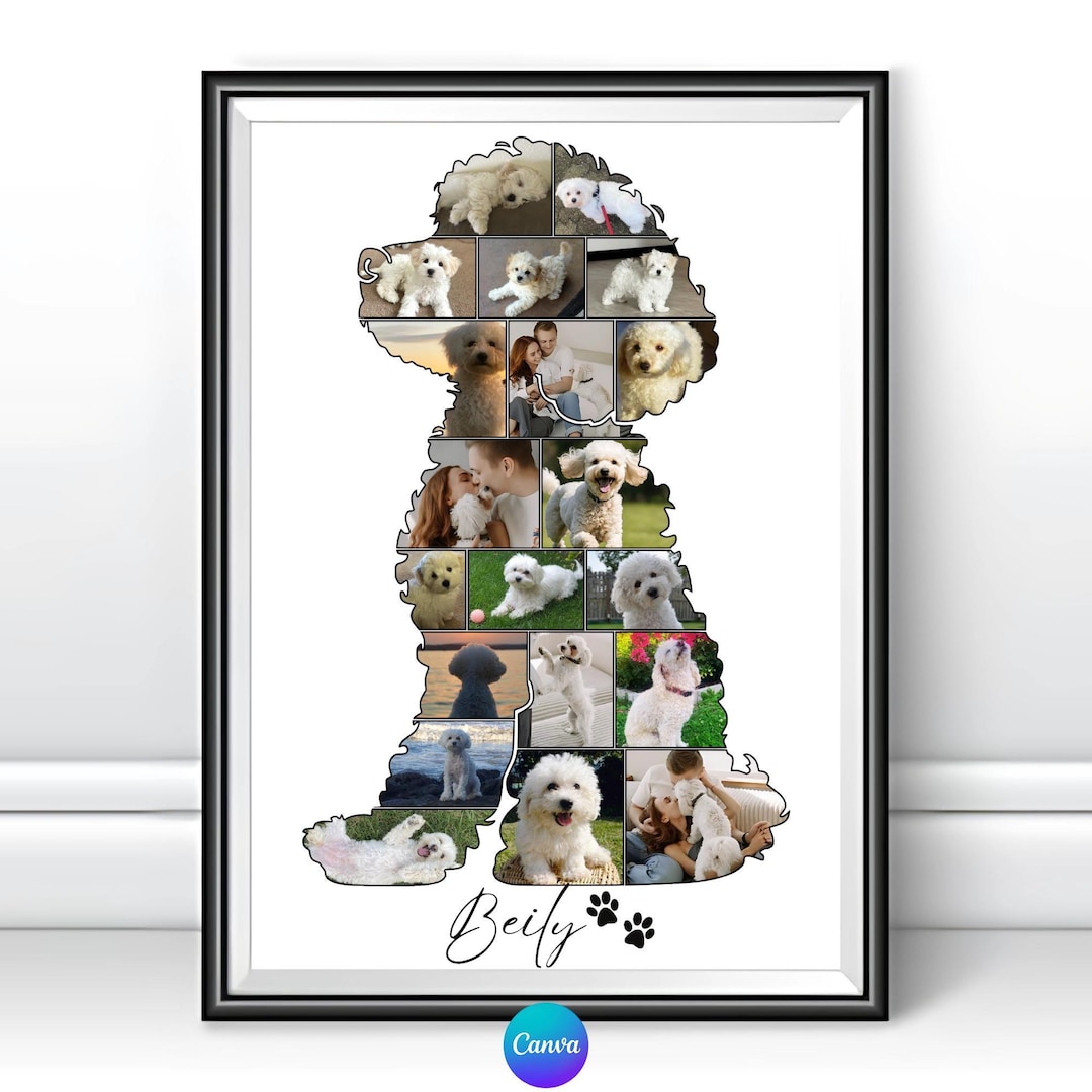 Design Your Own Pet Collage in Canva, Editable Canva Template for Pet ...