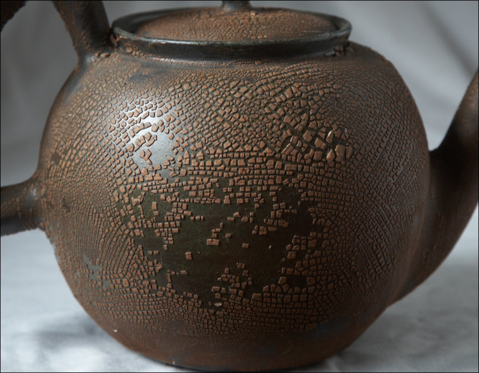 Textured Teapot in Brown - Original Ceramic Art by Artist Boris Vitlin ...
