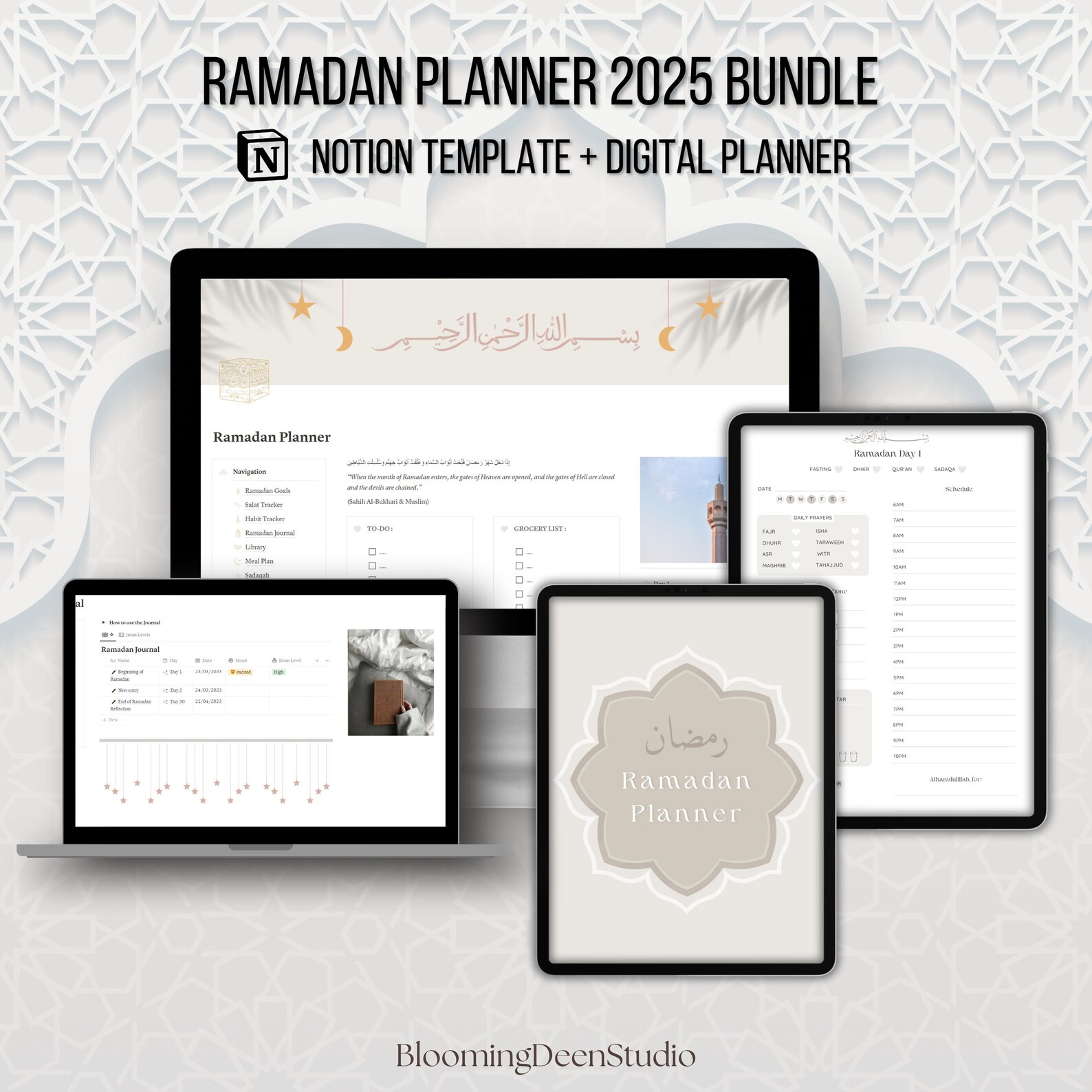 Ramadan Planner Bundle – 2025 Digital Planner & Notion Template ...