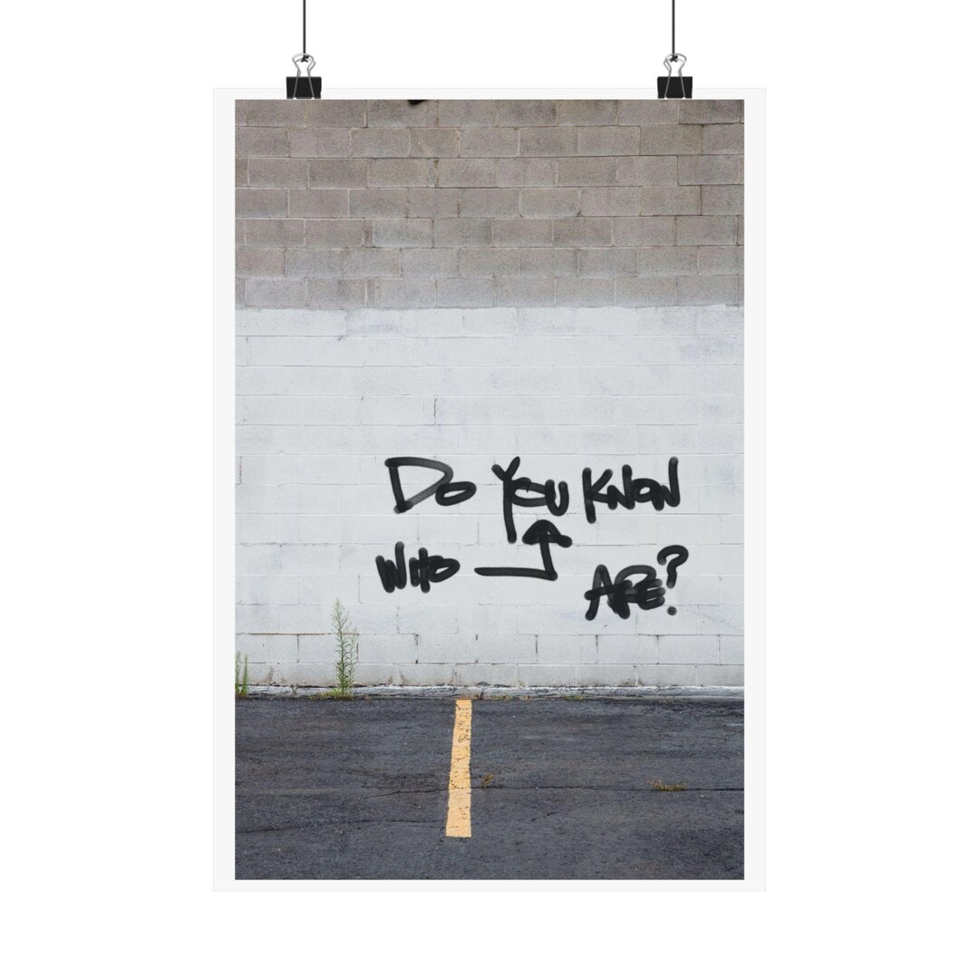 Graffiti Reflection Poster, Matte Vertical Wall Art for Motivation ...
