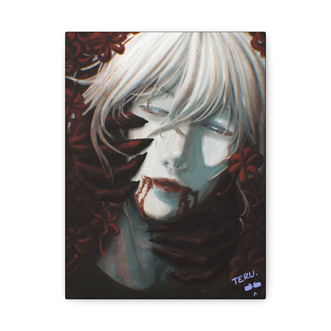 Gojo Canvas Print, Hand Drawn Anime Wall Art, Jujutsu Kaisen Poster ...