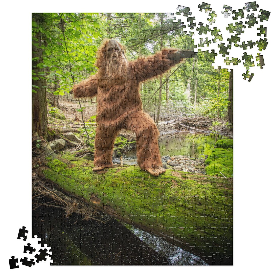 Bigfoot Sasquatch Yeti Jigsaw Puzzle Yoga, Forest Bathing, Meditation ...