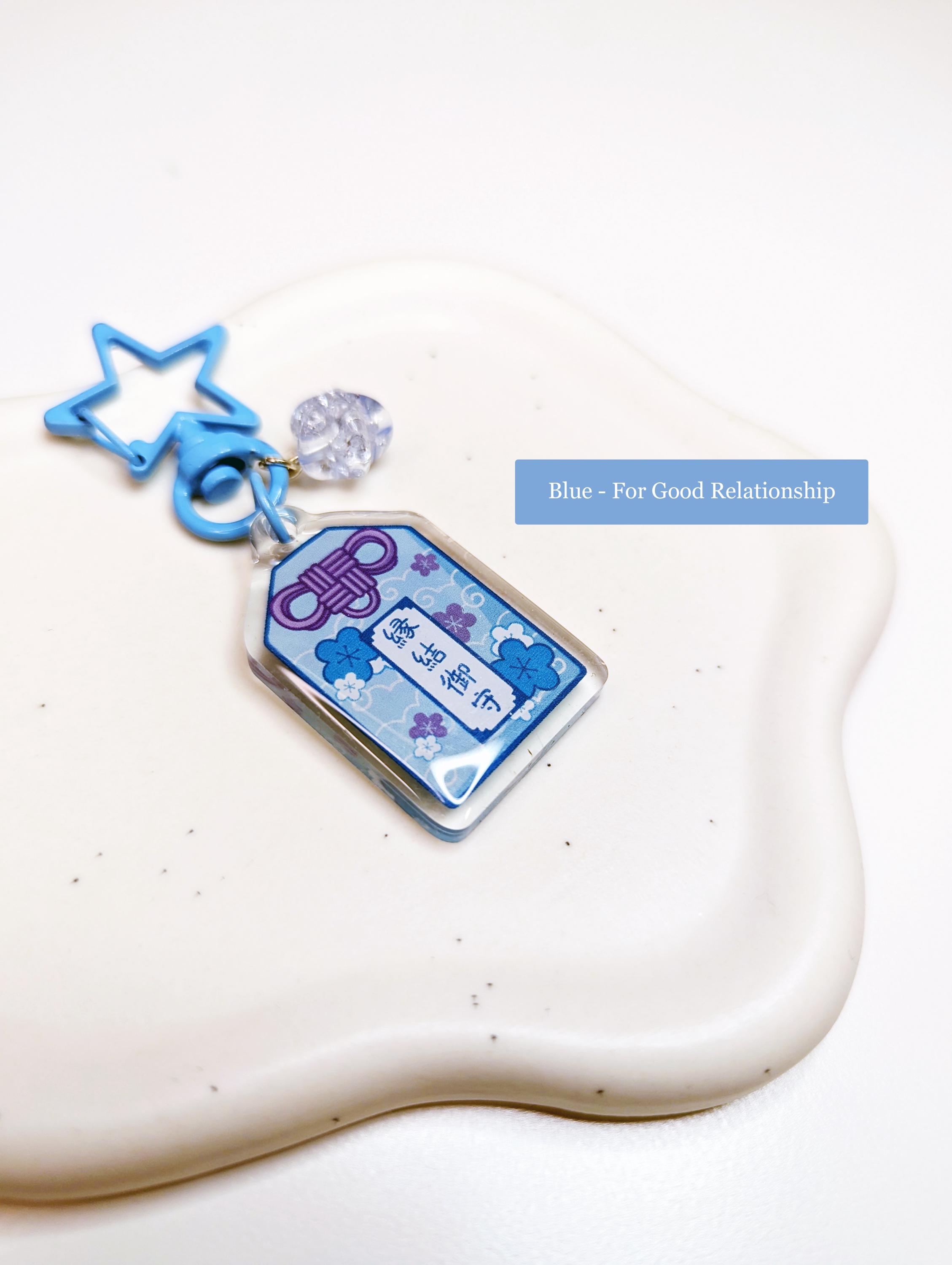 Japanese Omamori Good Luck Amulet Acrylic Charm, Cute Japanese Lucky ...