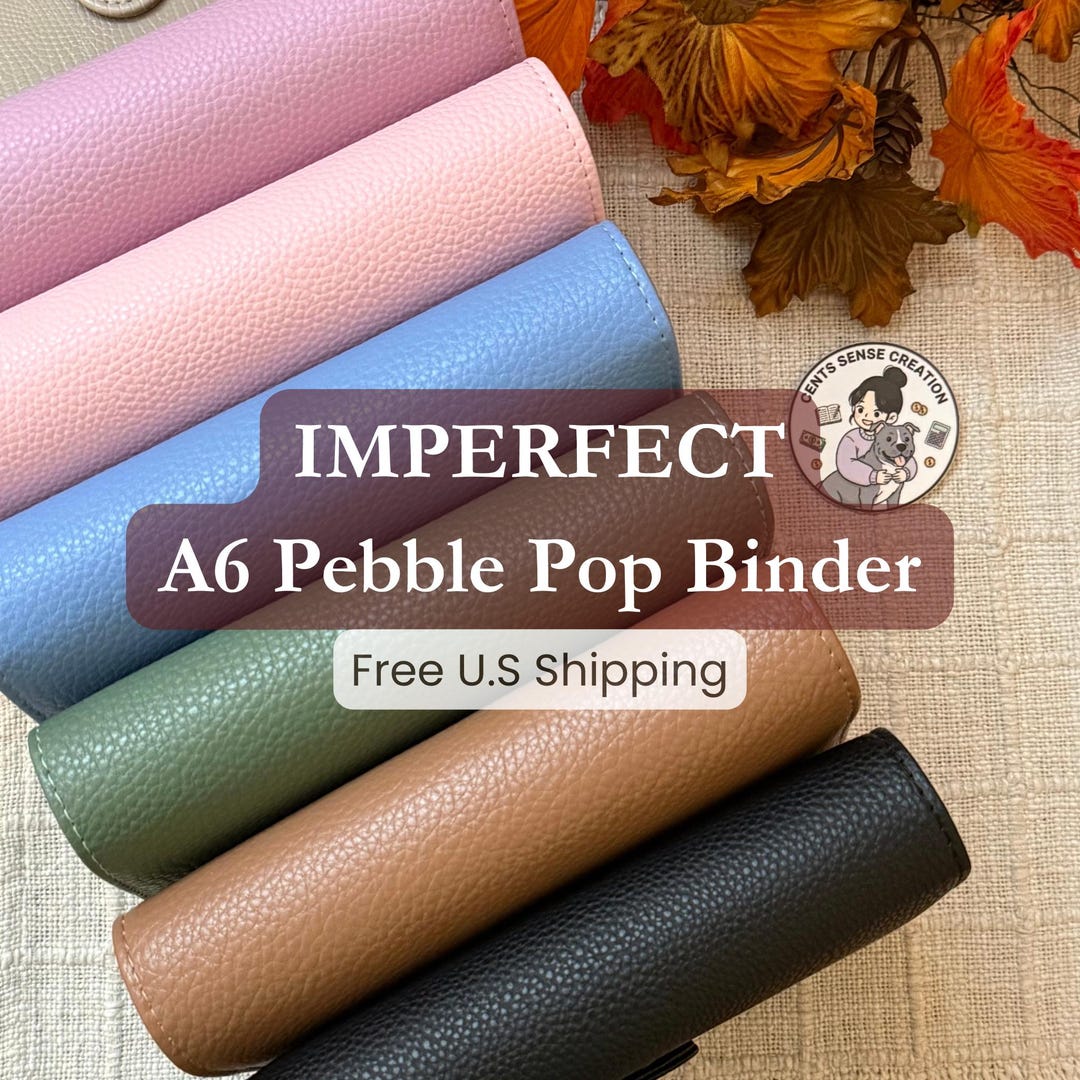 The "oopsie" Pebble Pop: IMPERFECT A6 Structured Binder — Pebble Vegan ...