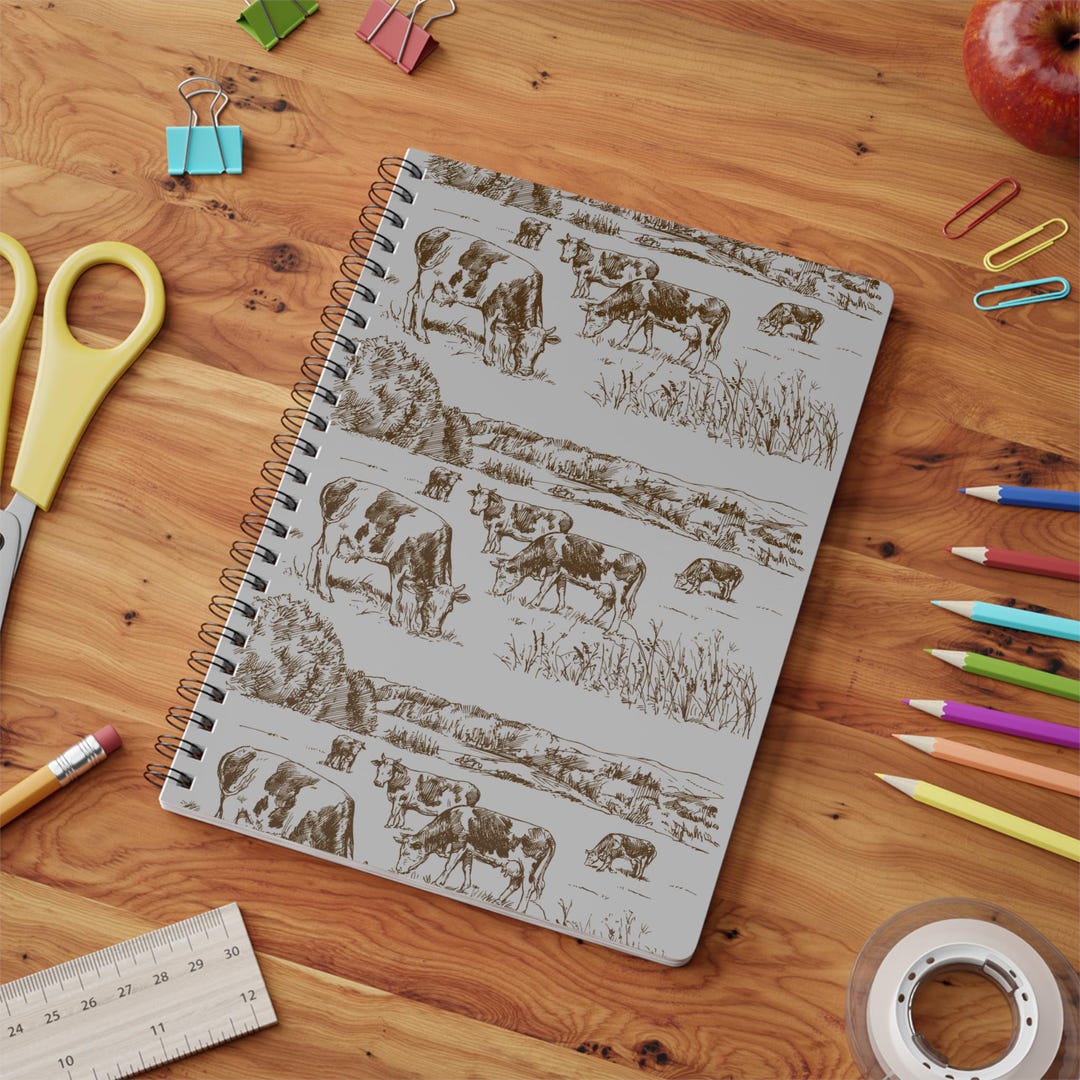 Rustic Farmhouse Notebook With Cows, Ideal for Farmers, Nature Lovers ...