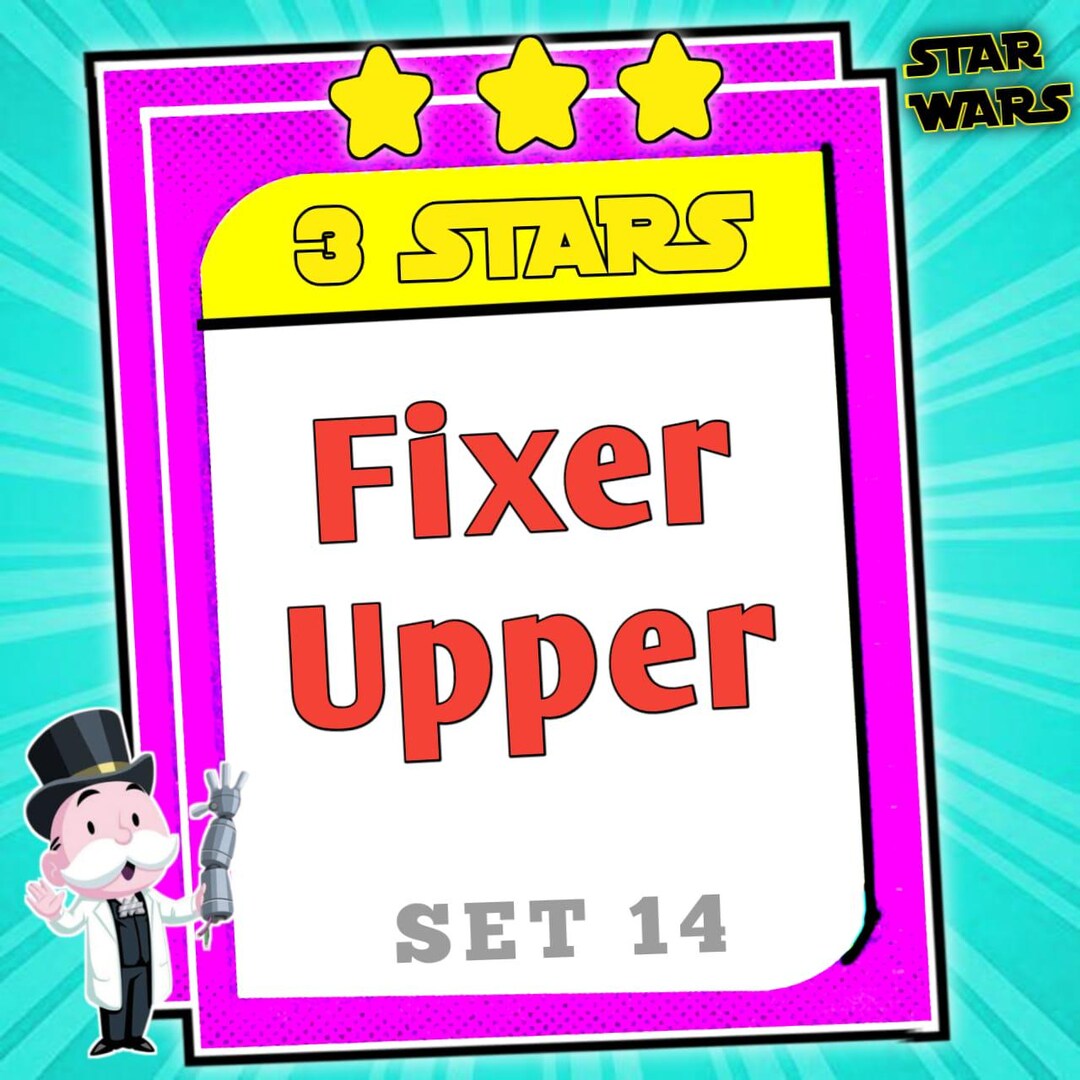 Monopoly_go 3 Star Sticker - Fixer Upper - SET 14 New Album !!! - Etsy