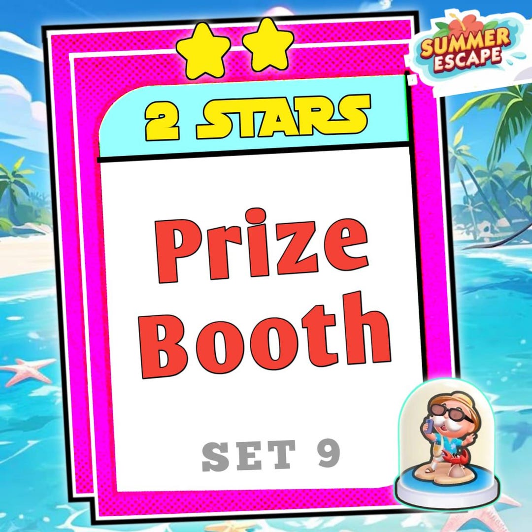 Monopoly_go - Prize Booth - Sticker 2 Star - Set 9 New Album Summer ...