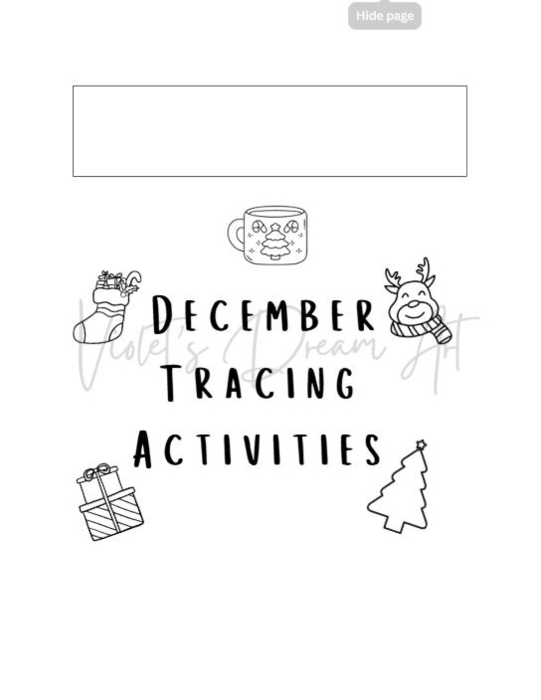 Christmas Tracing and Coloring Sheets Packet - Etsy