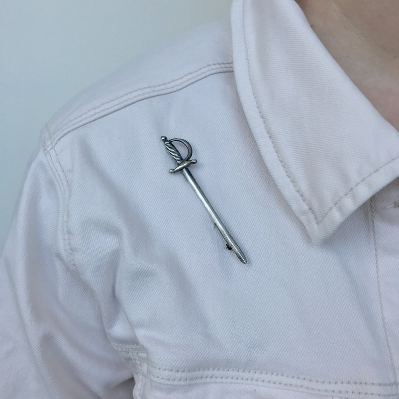 Sword Pin Silver Sword Brooch Weaponry Jewelry Silver Sword - Etsy