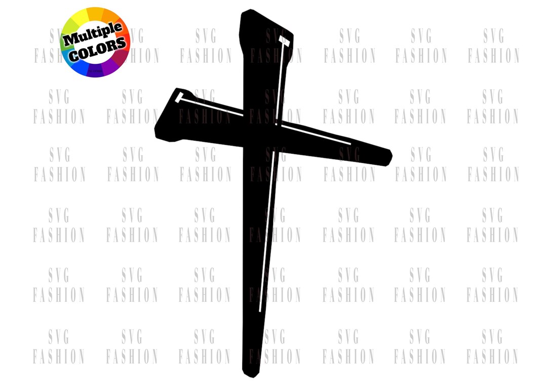 Masonry Nail Cross SVG | Christian Cut File - Etsy