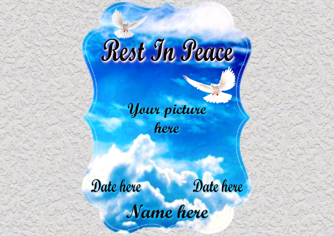 RIP Shirt Template | Memorial Sign Template Digital Download ...