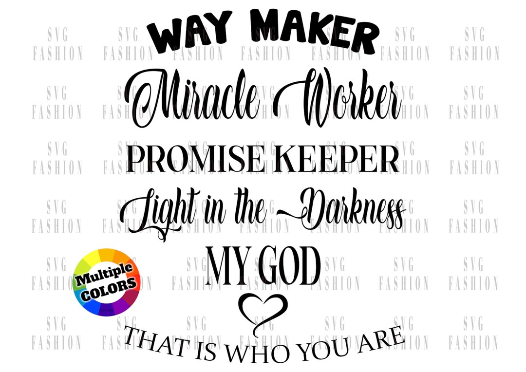 Waymaker SVG | Miracle Worker | Instant Download | Vinyl Cut | Cut File ...
