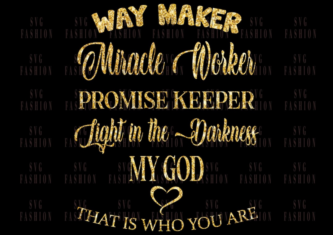Waymaker SVG | Miracle Worker | Instant Download | Vinyl Cut | Cut File ...